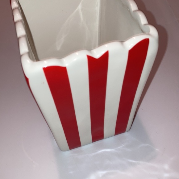 Rae Dunn | Kitchen | Rae Dunn Ceramic Popcorn Red Striped Bucket Bowl ...